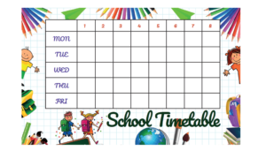 School Time Table | Download and Print - Your Home Teacher