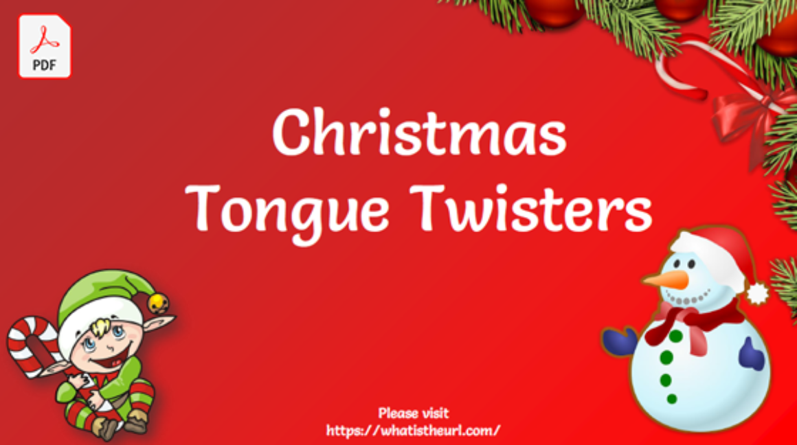 Christmas Tongue Twisters Flash Cards - Your Home Teacher