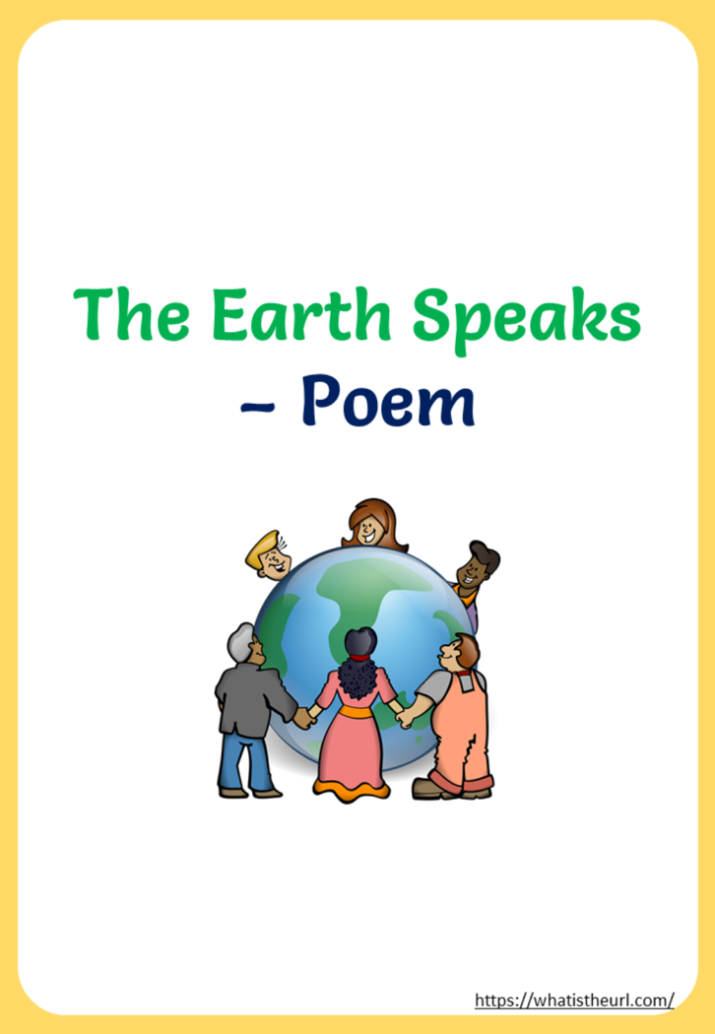 Printable The Earth Speaks – Poem - Your Home Teacher