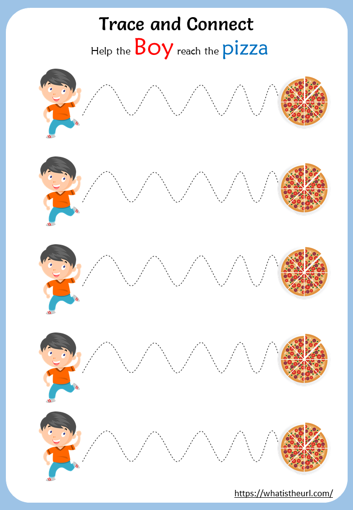 Trace and Connect Lines Worksheets for Kids - Your Home Teacher