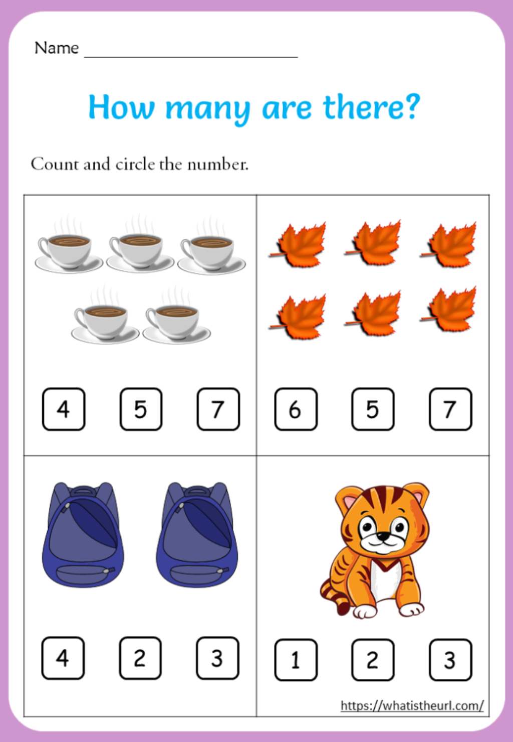 Counting Objects Worksheets - Your Home Teacher