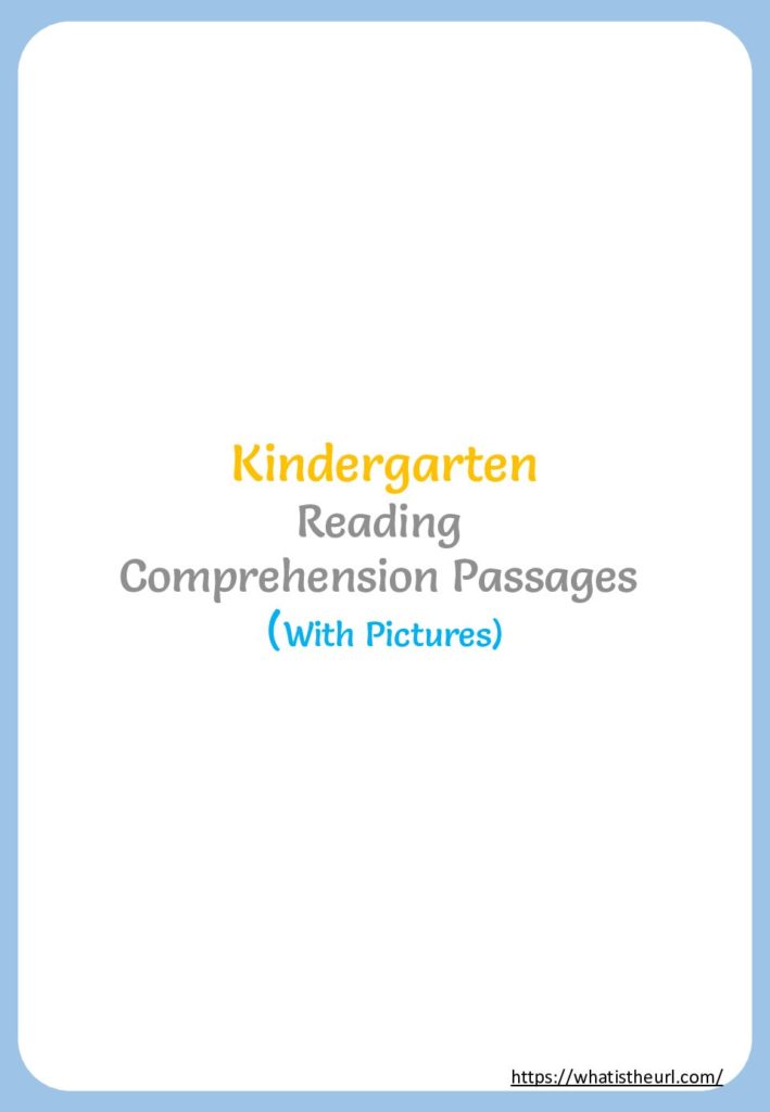 Kindergarten Reading Comprehension Passages Your Home Teacher Kindergarten Reading Comprehension Passages Your Home Teacher
