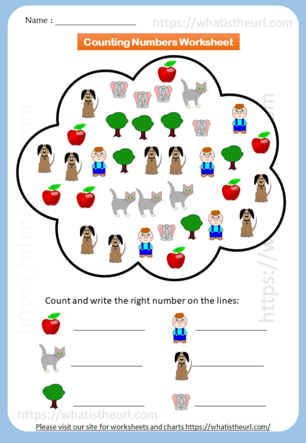 Counting Numbers Worksheets - Your Home Teacher