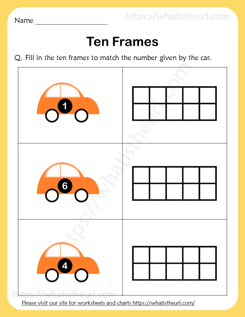 Ten Frames Worksheets - Your Home Teacher
