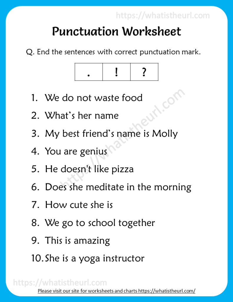Punctuation Worksheets for 2nd Grade - Your Home Teacher