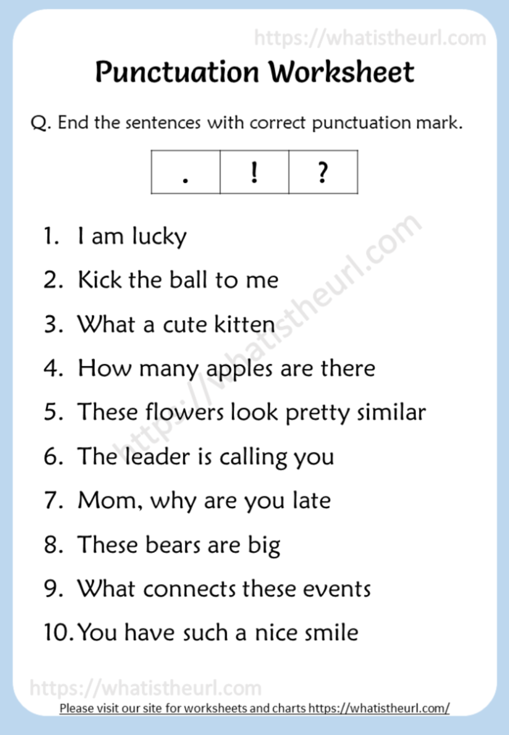 Punctuation Worksheets for 3rd Grade - Your Home Teacher