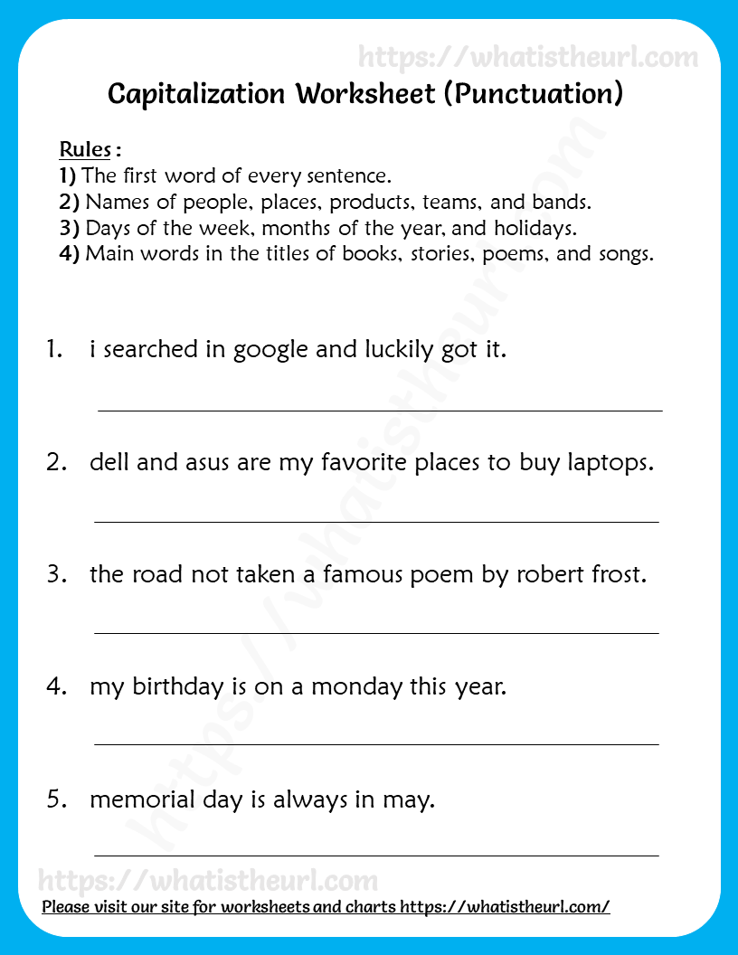 Punctuation worksheet for 3rd grade rel 2 Your Home Teacher Punctuation worksheet for 3rd grade rel 2 Your Home Teacher