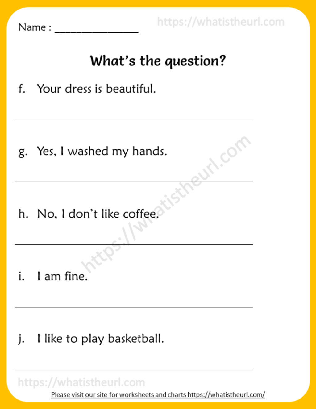 Question Formation Worksheets For 4th Grade - Your Home Teacher