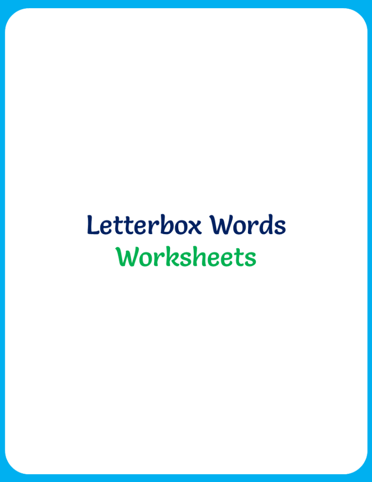 Letterbox Words Worksheets For Grade 2 - Your Home Teacher