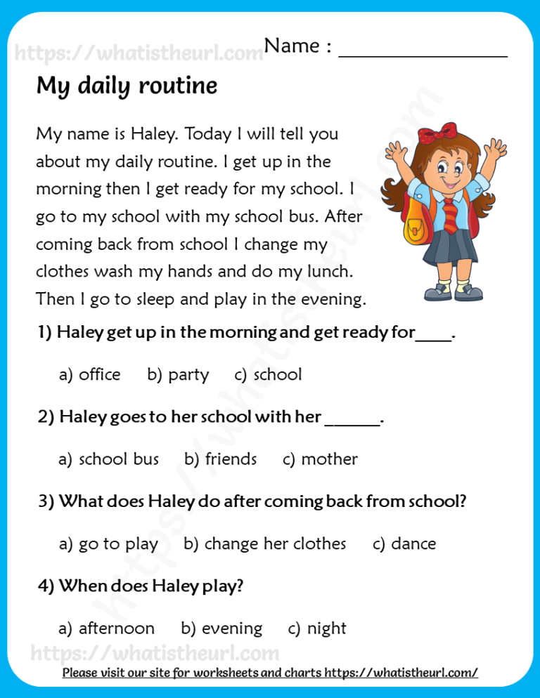 Reading Comprehension for Grade 3 - Your Home Teacher
