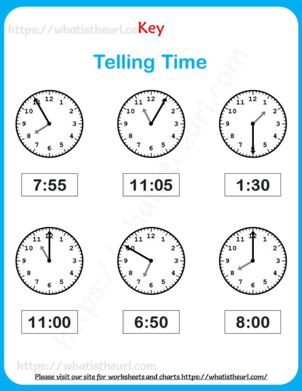 Telling Time Worksheets for Grade 3 - Your Home Teacher