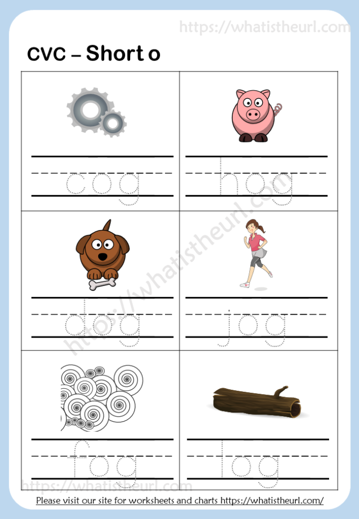 Tracing CVC Words Short “o” - Your Home Teacher