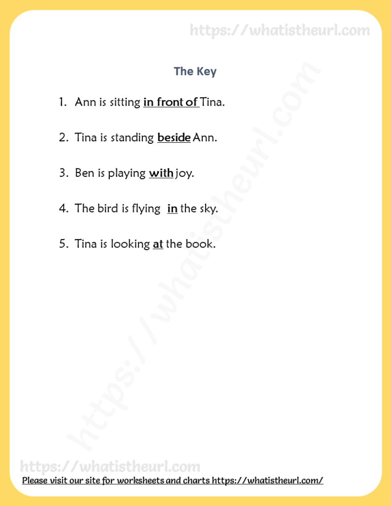 Prepositions Visual Vocabulary Worksheets - Your Home Teacher