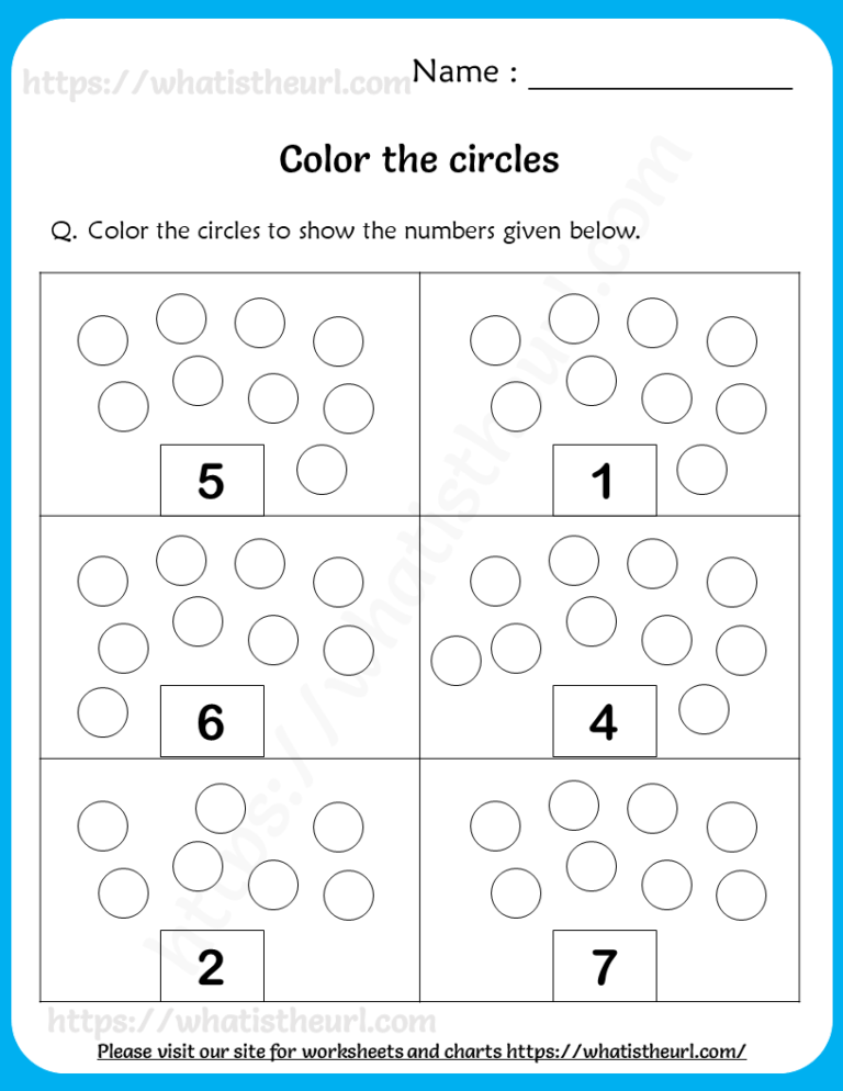 Count and Color Worksheets for Grade 1 - Your Home Teacher