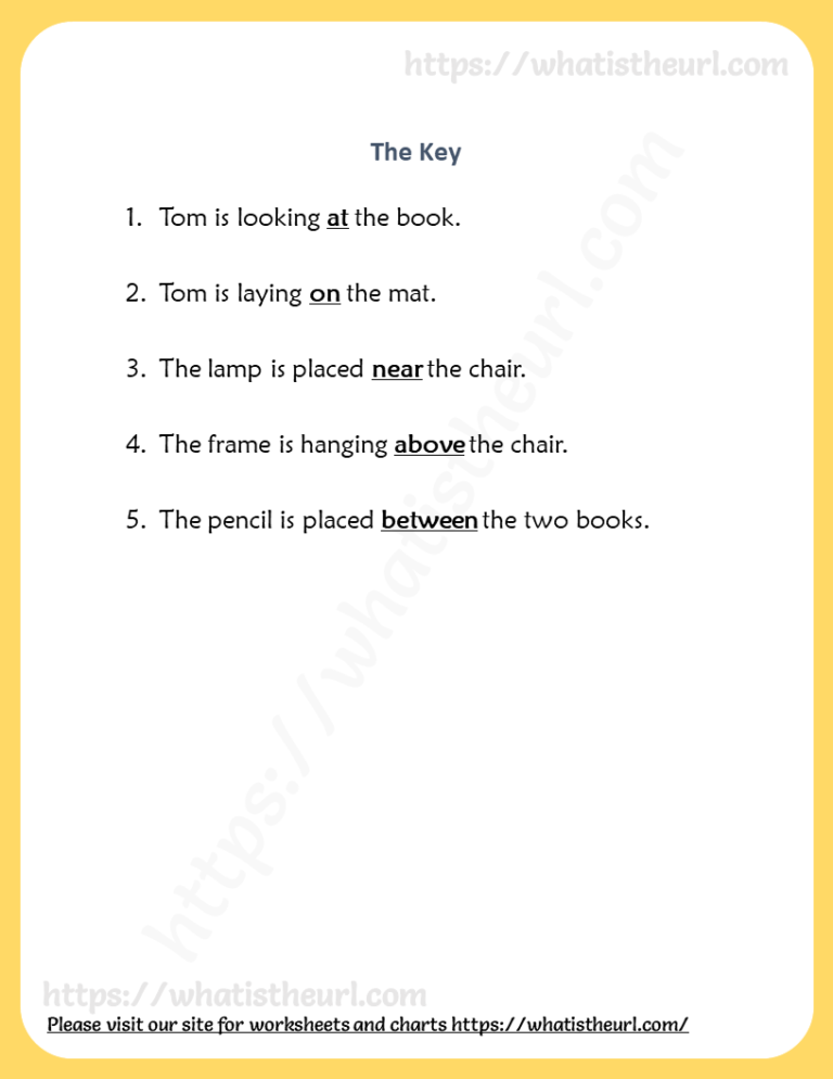 Prepositions Visual Vocabulary Worksheets - Your Home Teacher