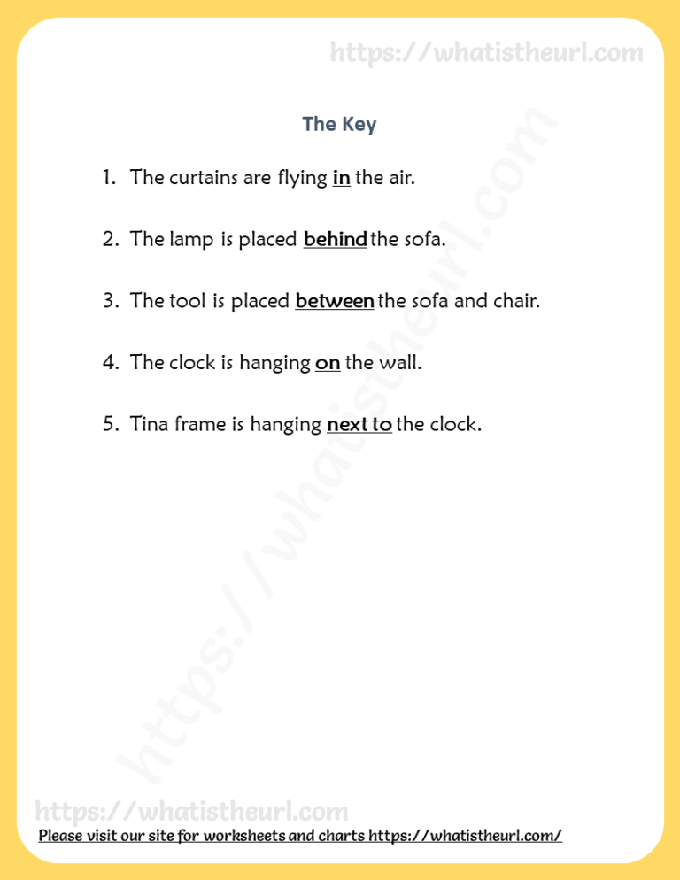 Prepositions Visual Vocabulary Worksheet - Your Home Teacher