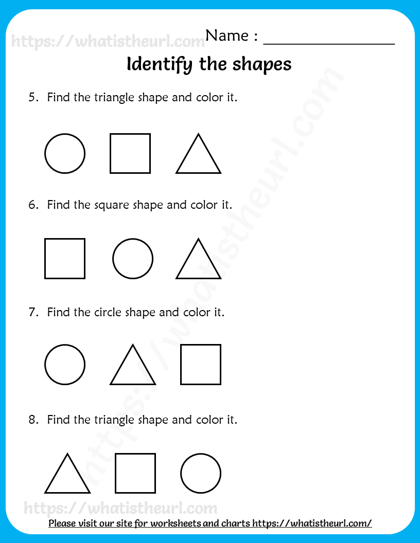 Identify the shapes worksheets for pre kindergarten 3 Your Home Teacher Identify the shapes worksheets for pre kindergarten 3 Your Home Teacher
