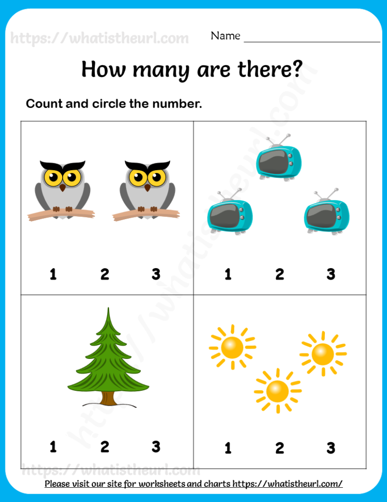 Learning to Count ( 1 to 3 ) Worksheets For Pre-Kindergarten - Your ...