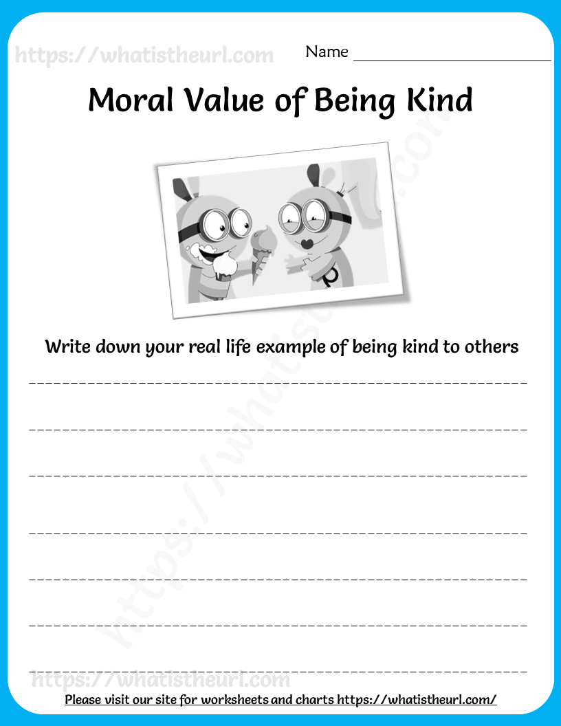 Moral Value Kindness Worksheet Your Home Teacher