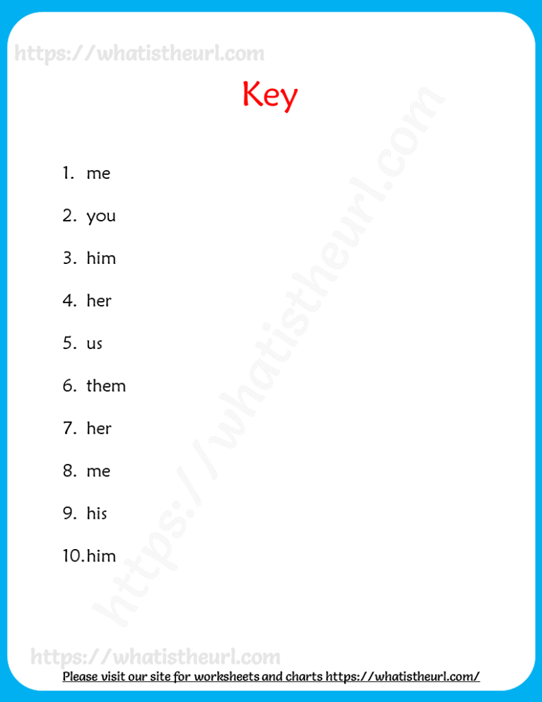 Object Pronouns Worksheet for Grade 4 - Your Home Teacher