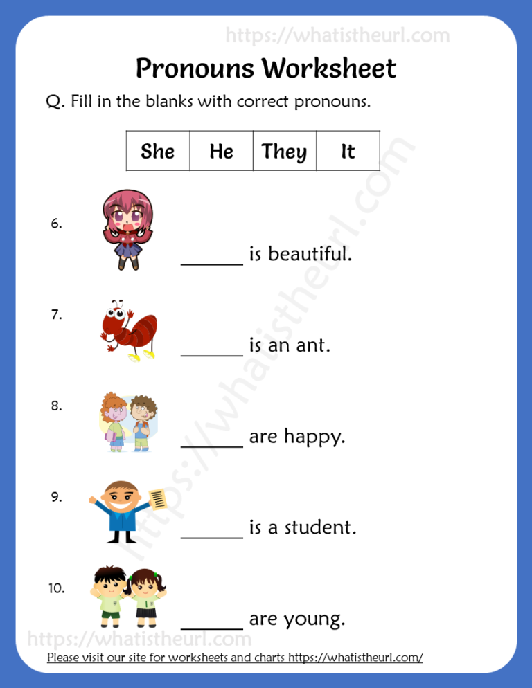 Pronouns Worksheets For Grade 2 - Your Home Teacher