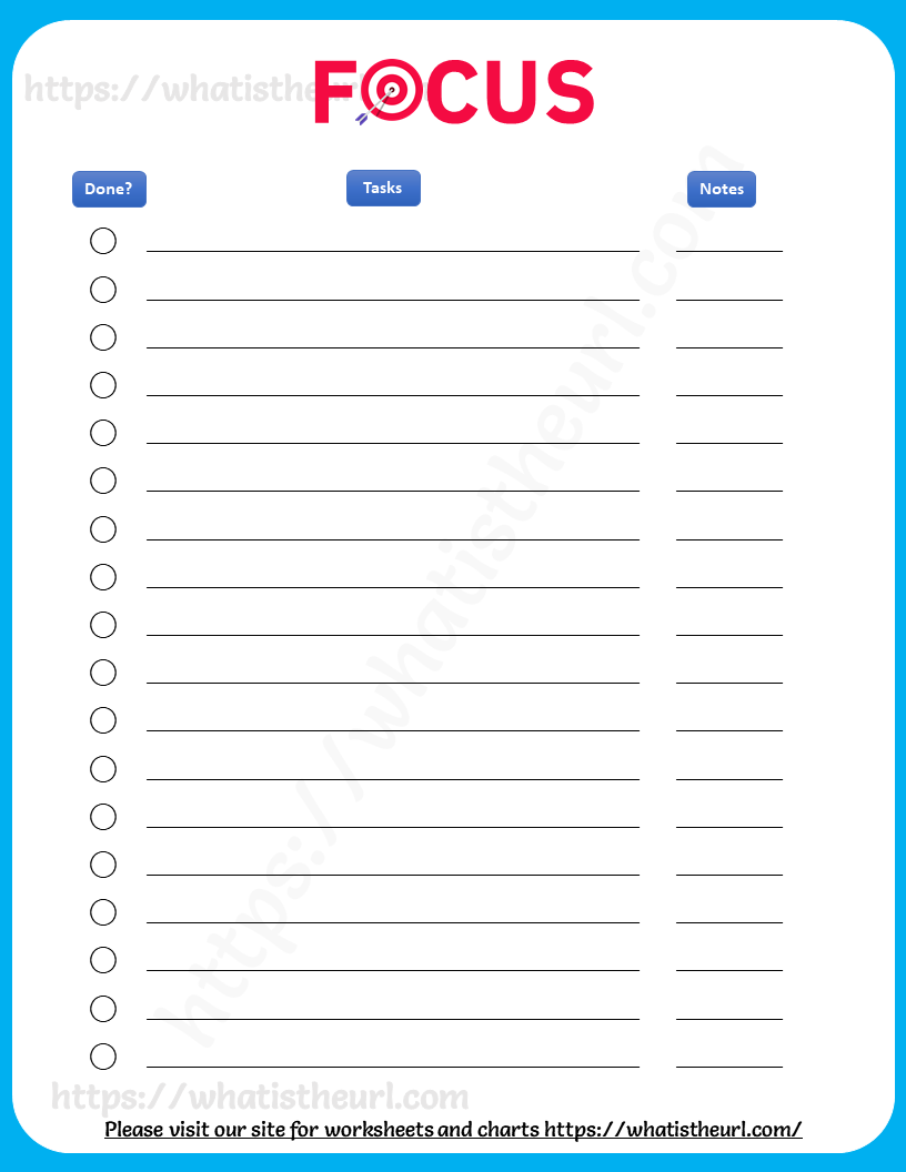 Things to-do Template When You Do Not Know What To Do - Your Home Teacher