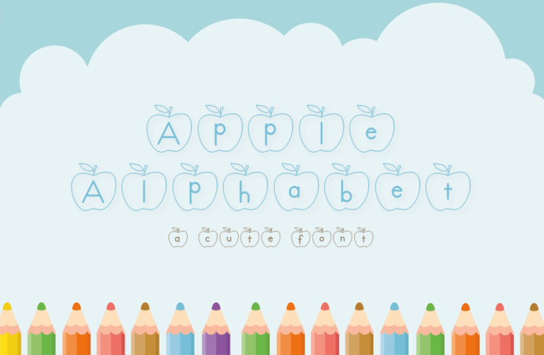 Apple Alphabet Font - Your Home Teacher