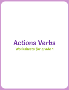 Action Verbs Worksheet for Grade 1 - Find and Circle the Verbs - Your ...