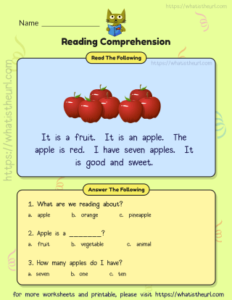 Reading Comprehension for Kids - Apples - Your Home Teacher
