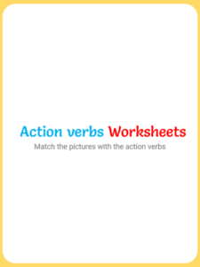 Action Verbs Matching Worksheets - Your Home Teacher