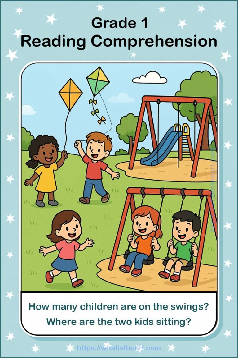Free Reading Comprehension for Grade 1 - Your Home Teacher