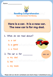 Kindergarten Reading Comprehension - Your Home Teacher
