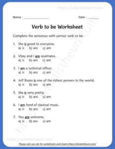 Verb to be exercises for beginners - with answer key - Your Home Teacher