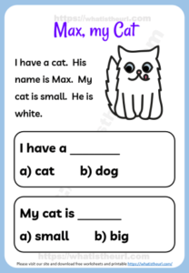 Kindergarten reading comprehension - Your Home Teacher