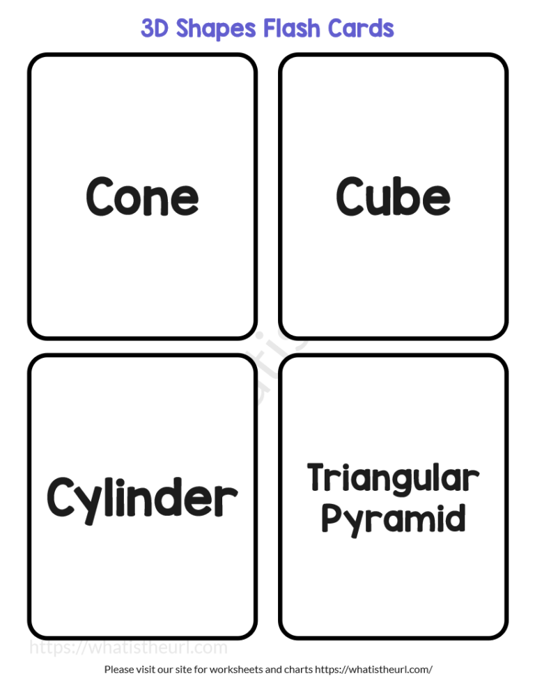 Printable 3D Shapes Flash Cards - Your Home Teacher
