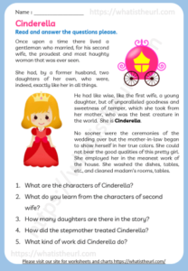 Cinderella - Reading Comprehension - Your Home Teacher