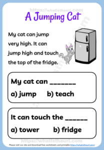 Kindergarten reading comprehension - Your Home Teacher