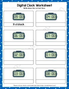 Grade 2 Telling Time Worksheets - Digital Clock - Your Home Teacher