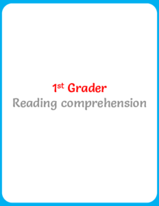 Reading Comprehension for Grade 1 - Exercise 17 - Your Home Teacher
