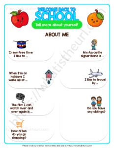 Back to school first lesson ideas - design 2 - Your Home Teacher