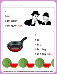 CVC Reading Fluency Short a Words - Exercise 1 - Your Home Teacher