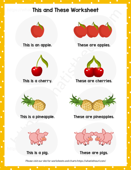 This and These Charts for Grade 1 – Set 2 - Your Home Teacher