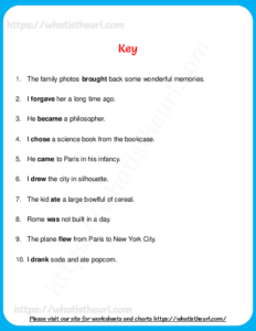 Simple Past Tense Worksheet for Grade 4 - Exercise 2 - Your Home Teacher