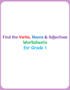 Finding Verbs, nouns and adjectives - Exercise 1 - Your Home Teacher