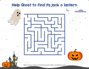 Halloween mazes activities for kids - Your Home Teacher