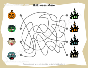 Halloween mazes activities for kids - Your Home Teacher