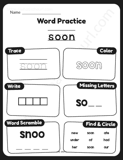 Kindergarten Sight Words Worksheets – March List - Your Home Teacher