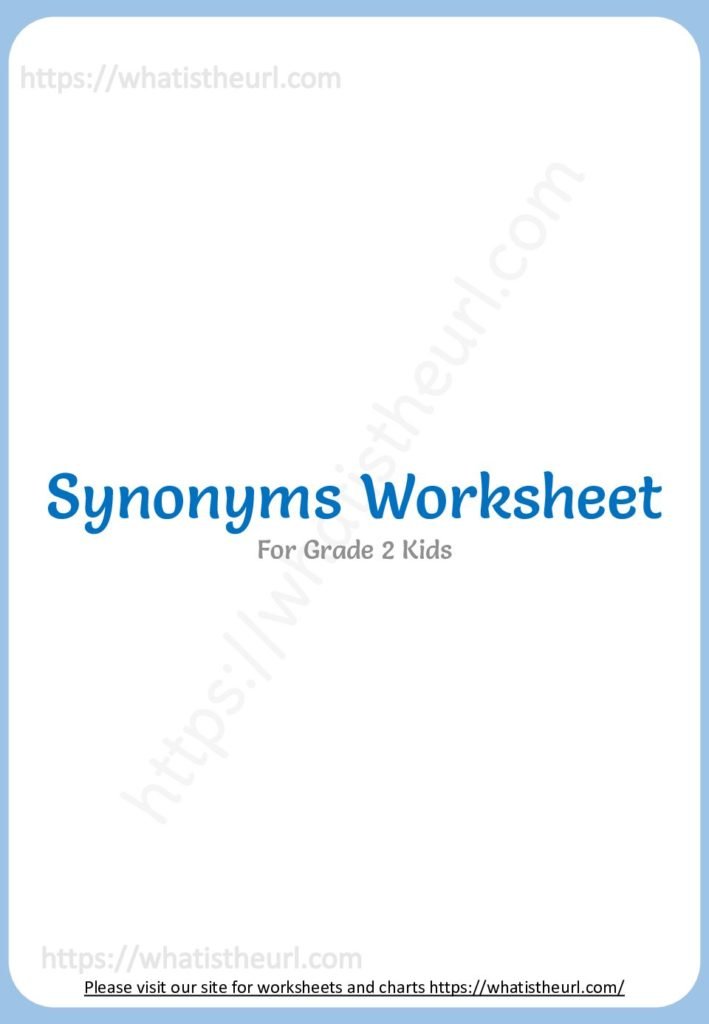 Synonyms Worksheets For 2nd Grade Exercise 2 Your Home Teacher Synonyms Worksheets For 2nd Grade Exercise 2 Your Home Teacher