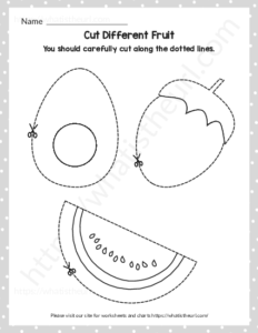 Cutting Fruit Shapes with Scissors - Your Home Teacher
