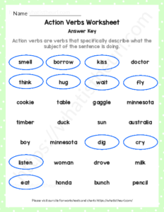 Action Verbs Worksheet, Find and Circle-Exercise 14 - Your Home Teacher